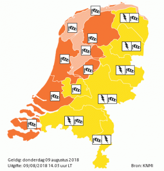 Code geel: vanaf 16.00 uur regen en onweer in Stad | OOG Groningen