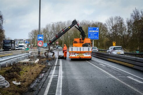 Eén rijstrook A7 tussen Hoogkerk en Stad afgesloten tussen 13 en 24 maart | OOG Groningen