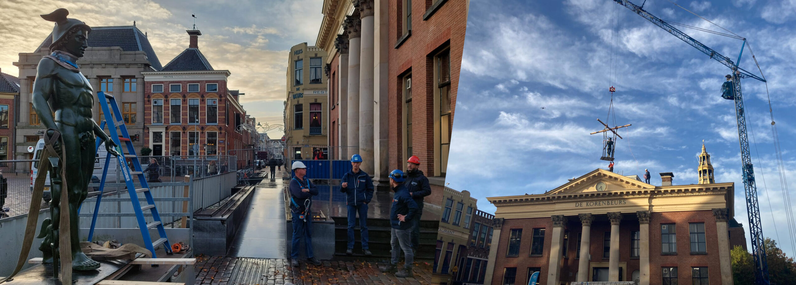 Mercurius kijkt weer uit over de Vismarkt vanaf de Korenbeurs | OOG ...